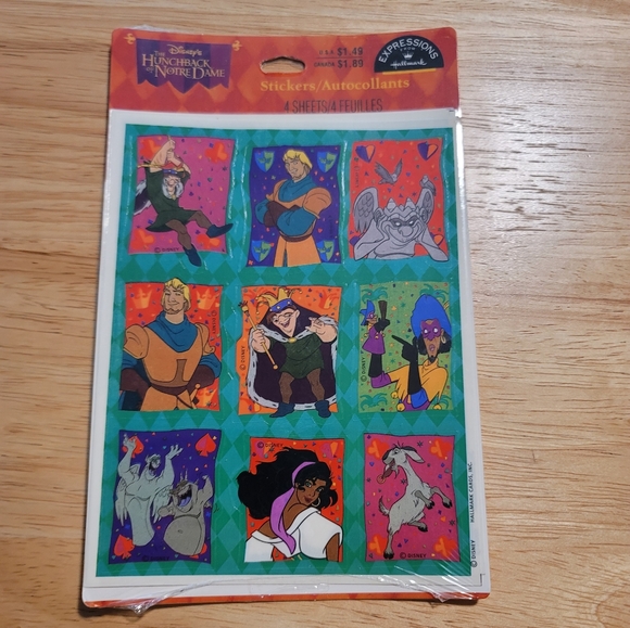 Disney | Office | Vintage Hunchback Of Notre Dame Stickers | Poshmark